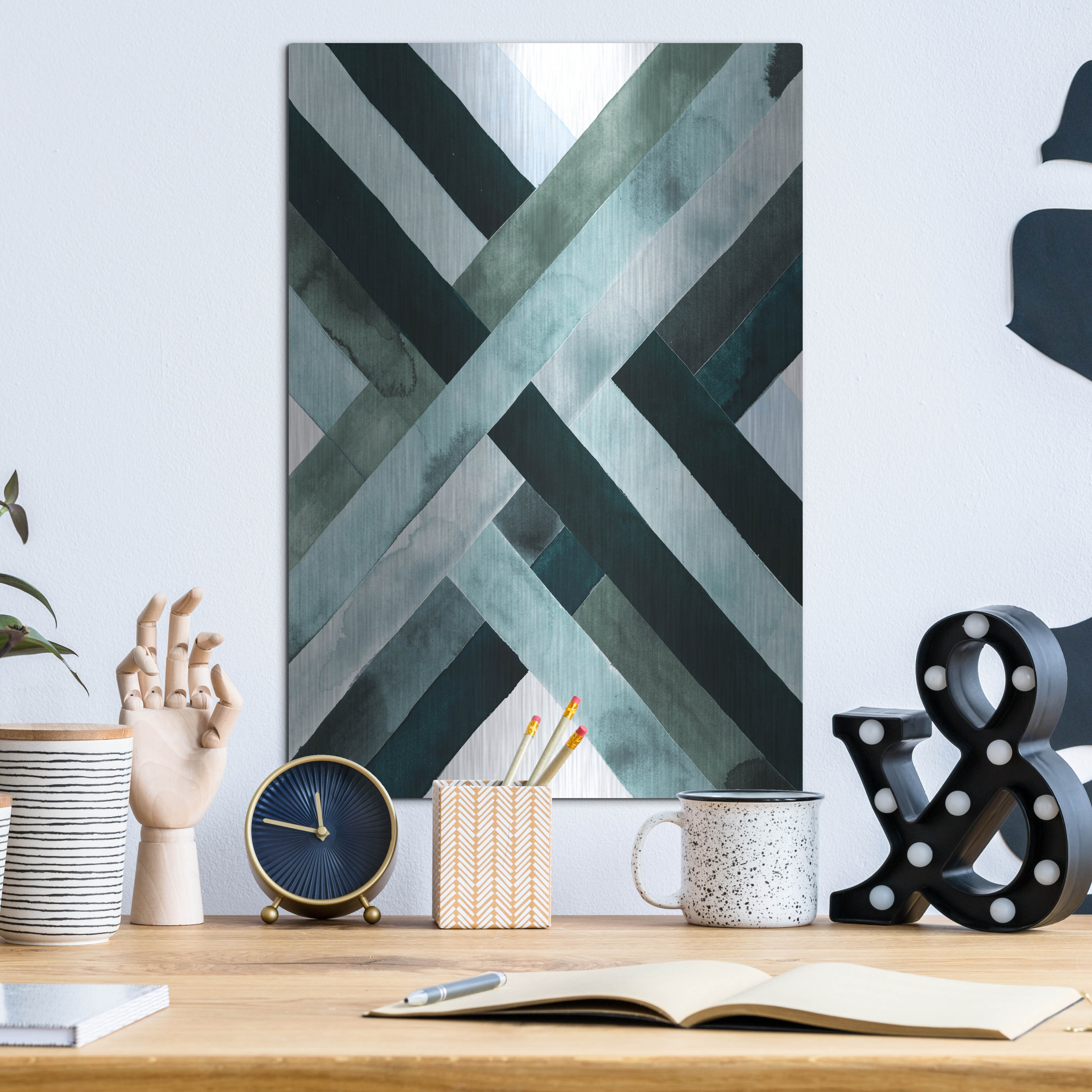 Wrought Studio™ " Watercolor Weave II " by Grace Popp | Wayfair
