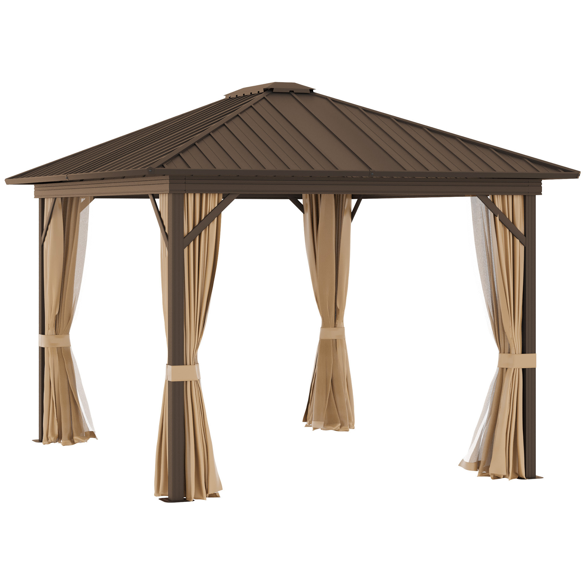 Outsunny 10 Ft. W x 10 Ft. D Aluminium Canopy | Wayfair