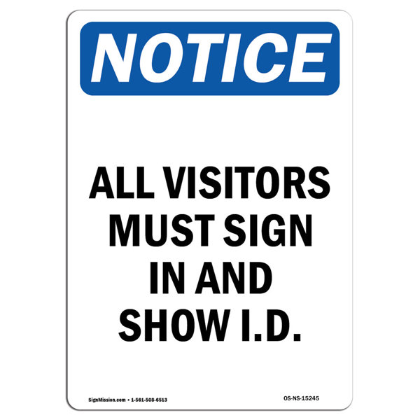 SignMission All Visitors Must Sign | Wayfair