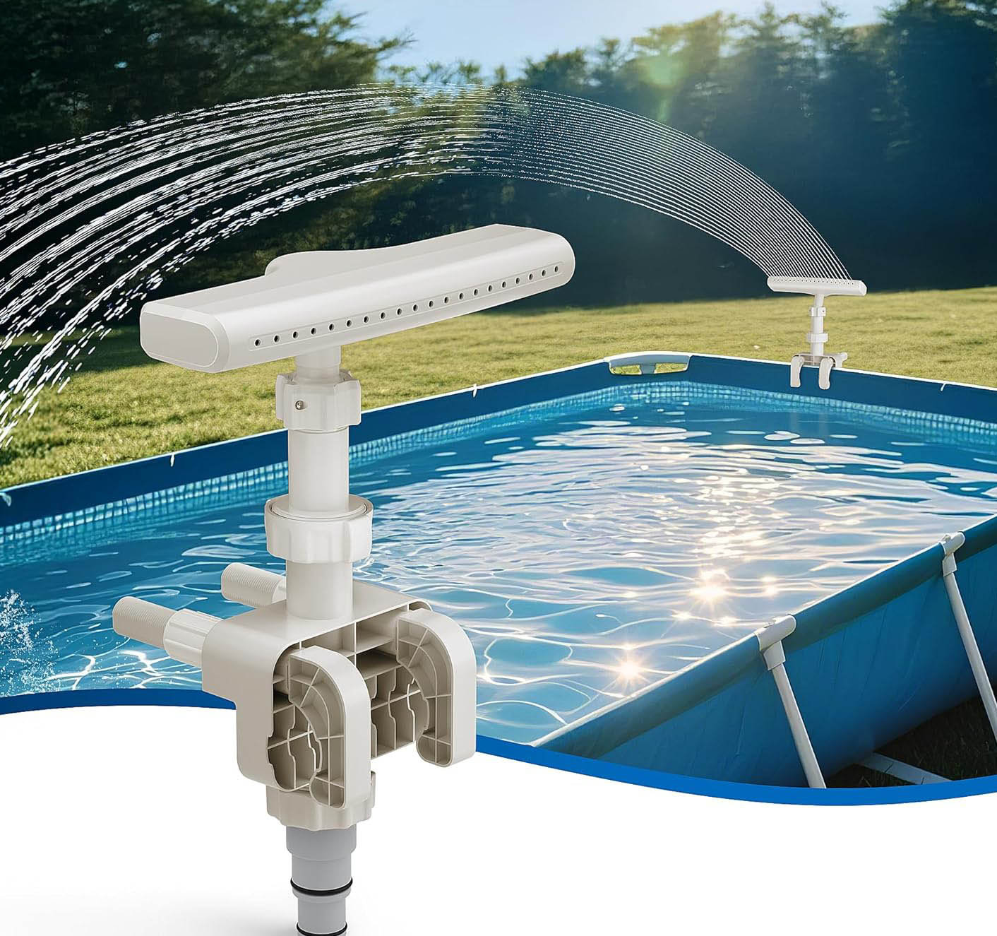 RELINZ Pool Fountain For Above Ground Pools, Pool Sprinkler Fountain ...