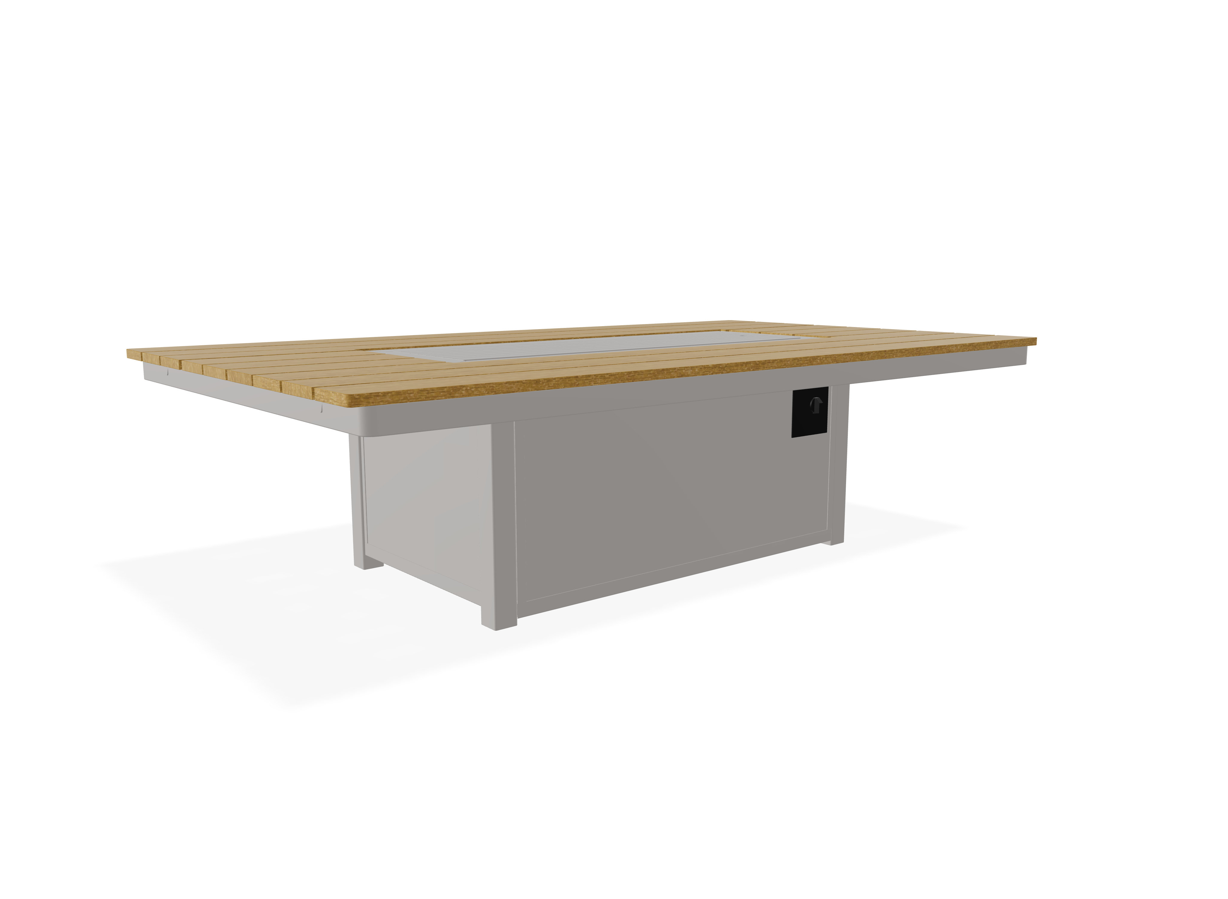 Telescope Casual 48" x 84" Rustic Fire Table with Propane Shelf | Perigold