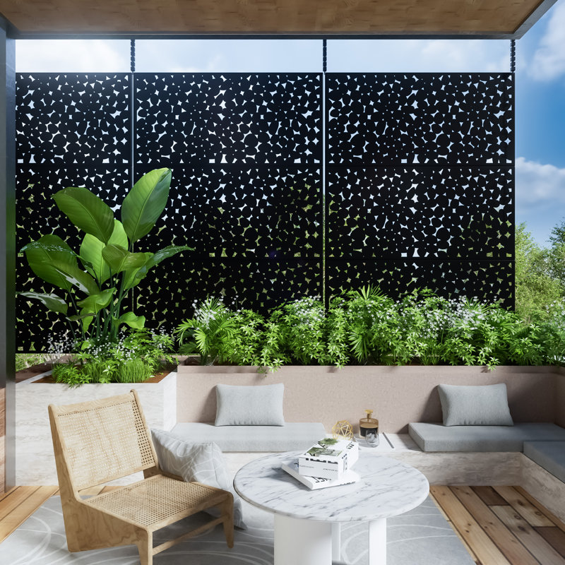 Dovelina Outdoor Metal Privacy Screen - Wayfair Canada
