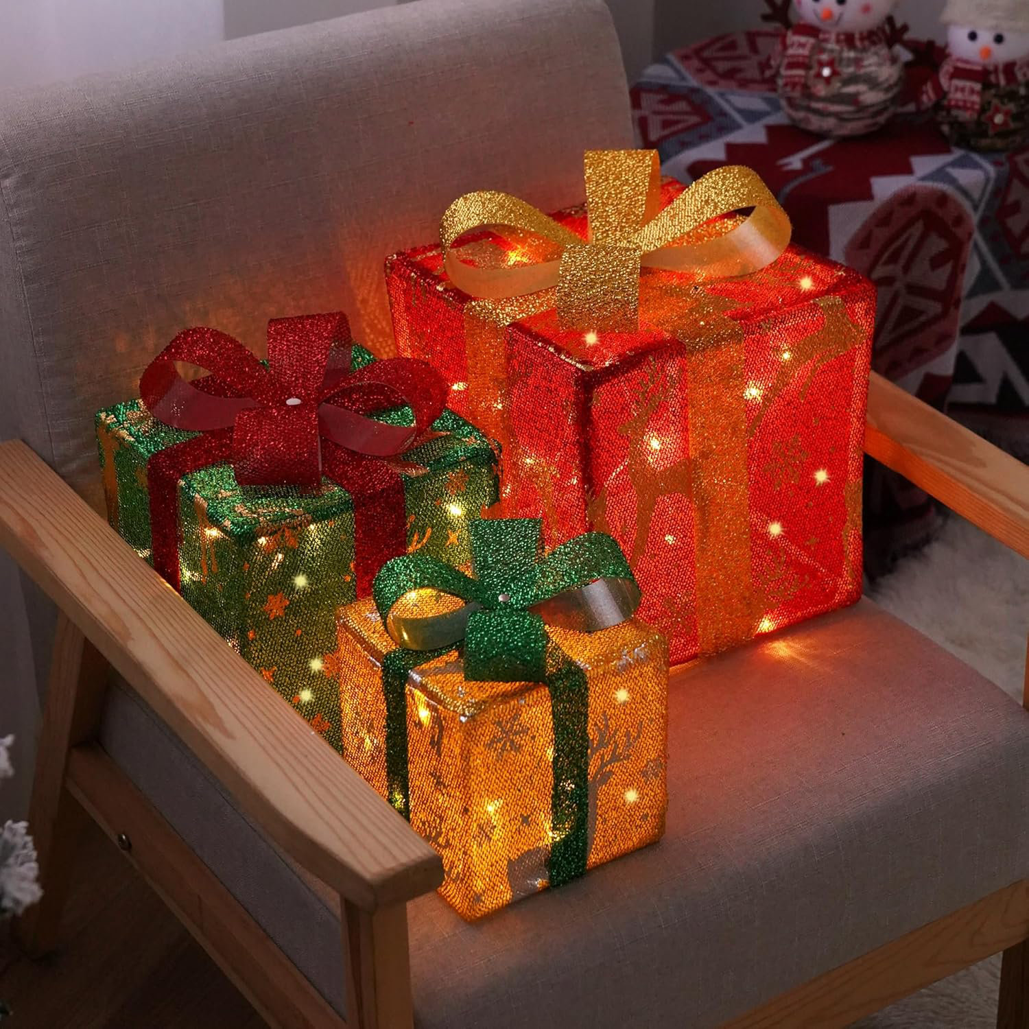 Fleur De Lis Living Outdoor Christmas Decorations, 60 LED Pre-Lit ...