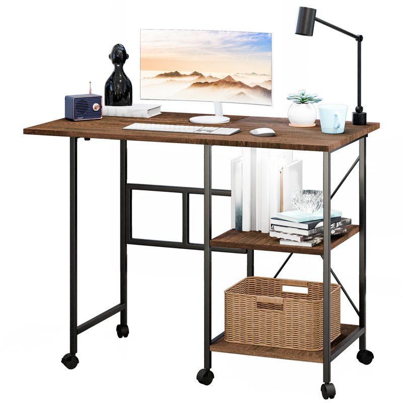 17 Stories Office Desk, Foldable Computer Desk, Home Office Desk with ...