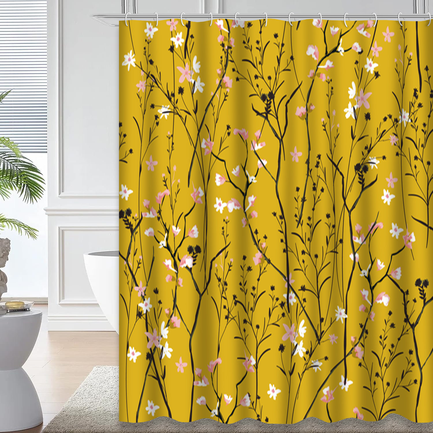 East Urban Home Amber Waterproof Shower Curtain,Vintage Beautiful and ...