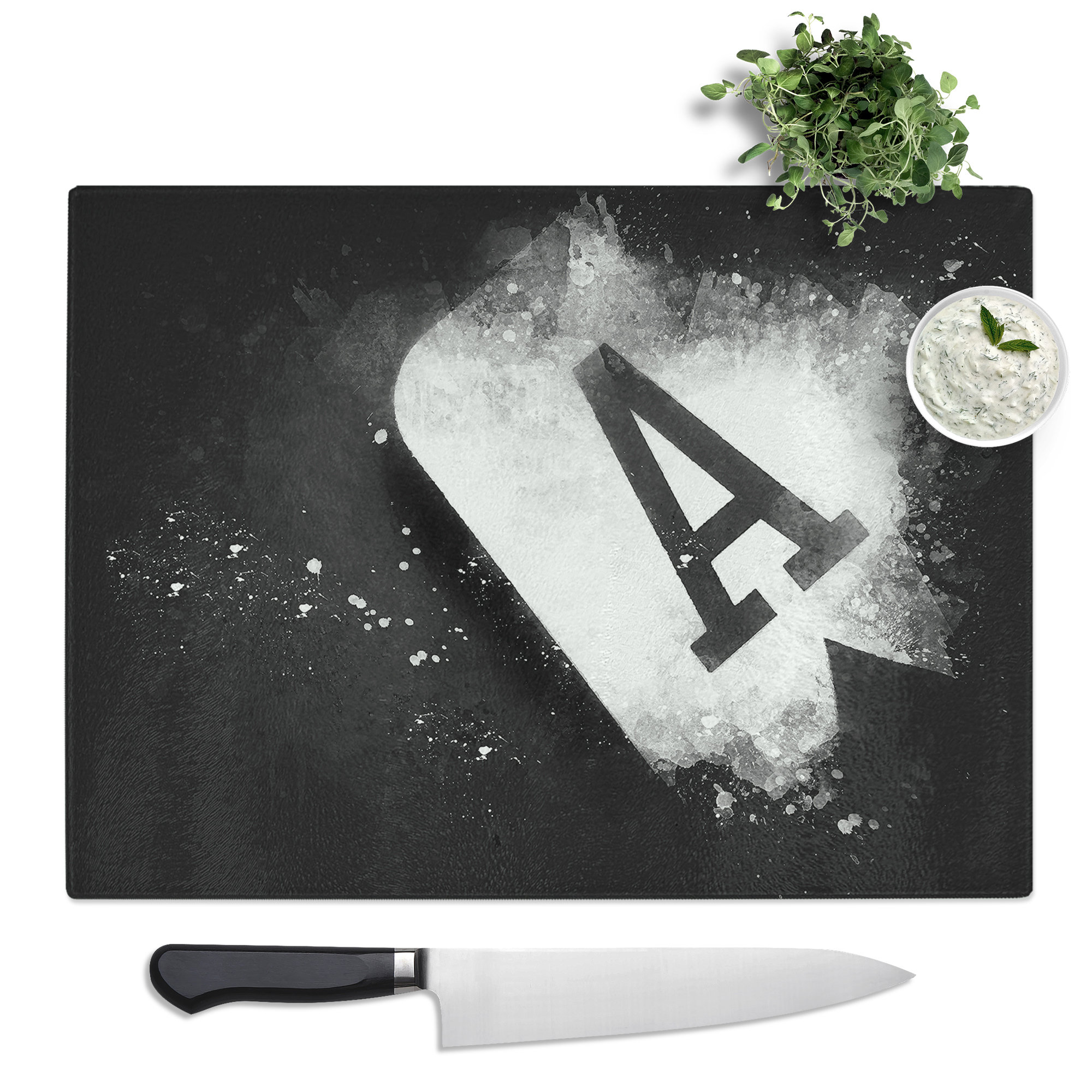 George Oliver The Ace Of Spades Art Glass Chopping Board | Wayfair.co.uk