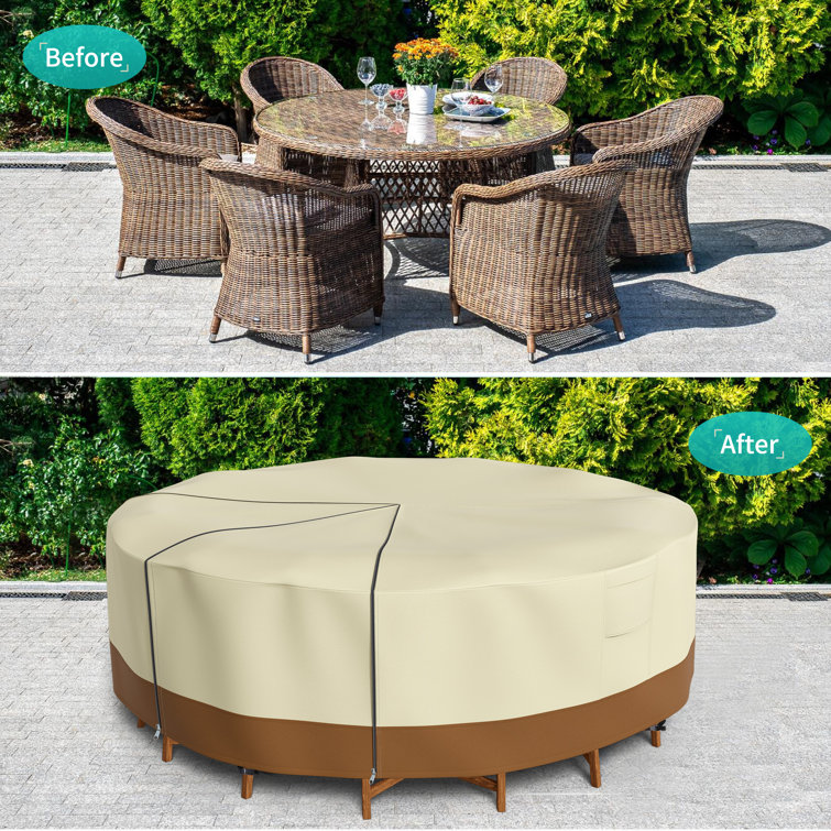 Rebrilliant Outdoor Patio Dining Set Cover(Size Adjustable) - Wayfair ...