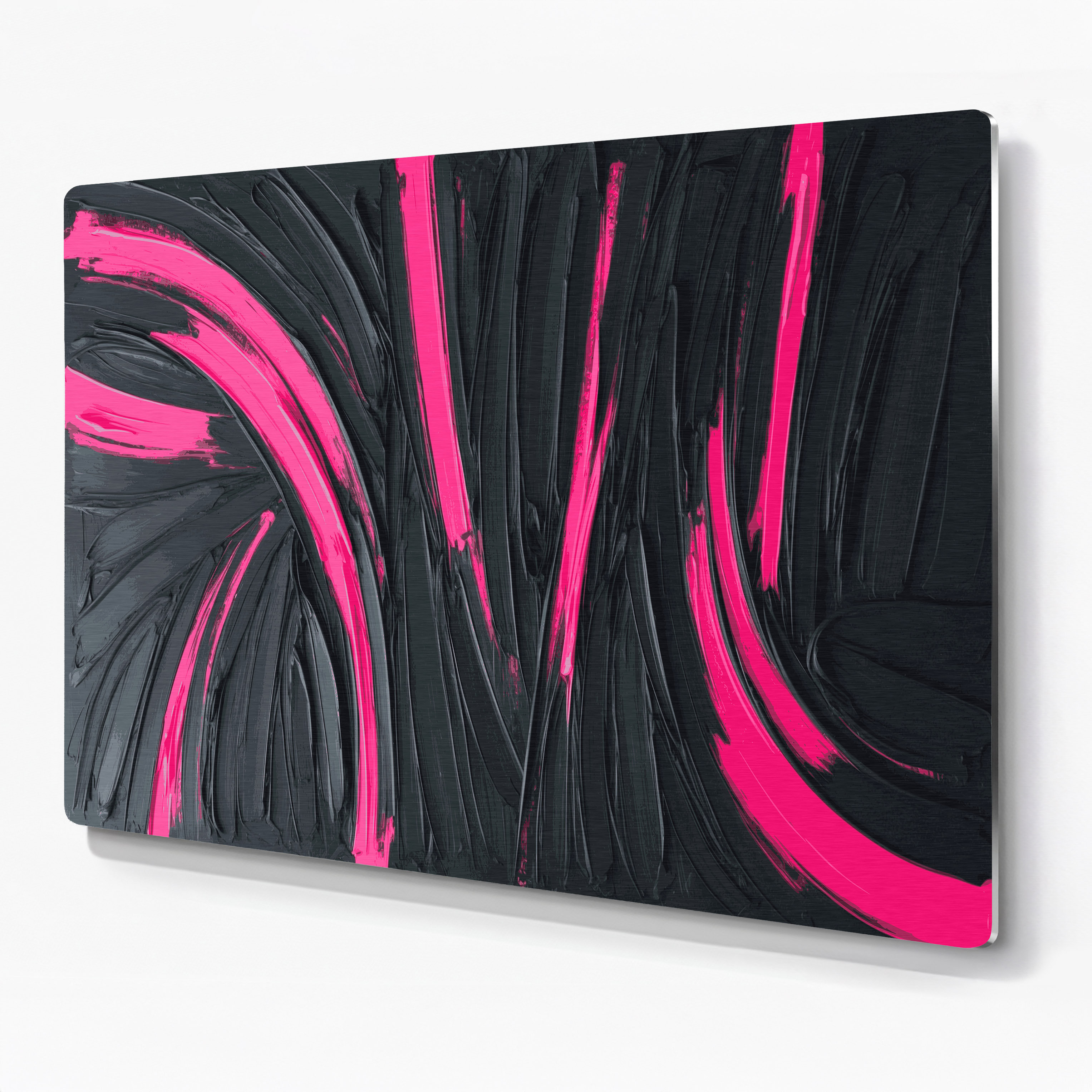 Ivy Bronx Neo Expressionism 67 Black Metal Wall Art | Wayfair