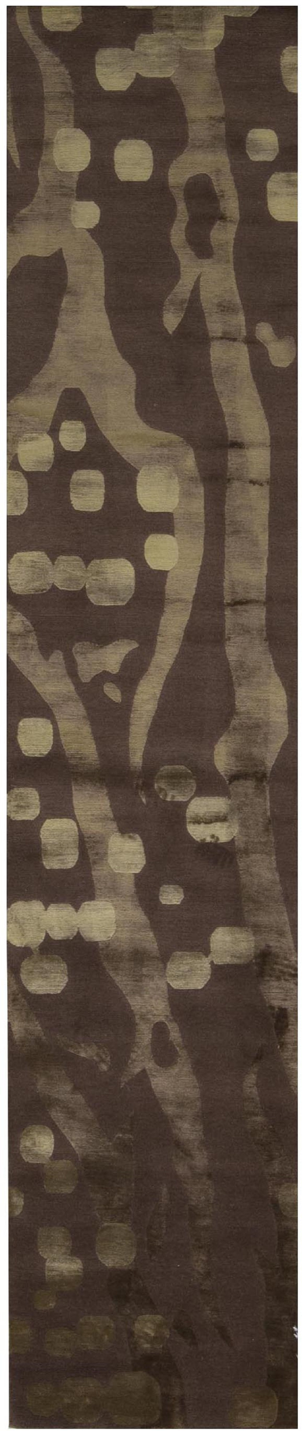 Bokara Rug Co., Inc. Hand-Knotted High-Quality Brown and Brown Runner ...