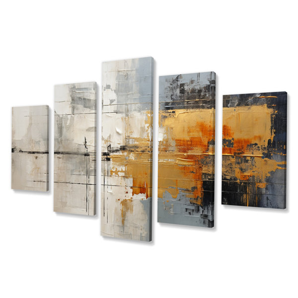 Wrought Studio Abstract Cityscape II - Abstract Collages Wall Art Print ...