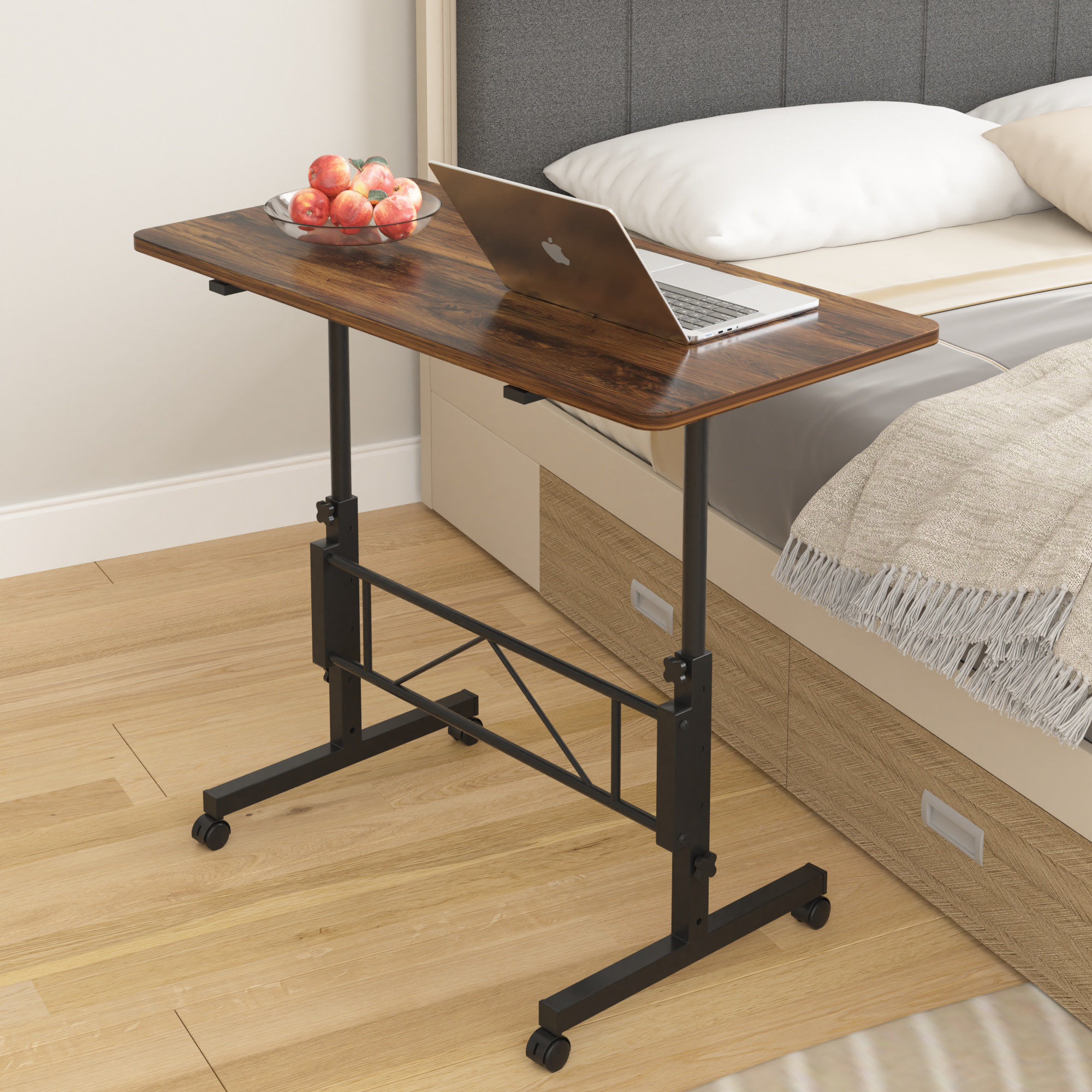 Inbox Zero Small Standing Desk Adjustable Height, Mobile Stand Up Desks ...