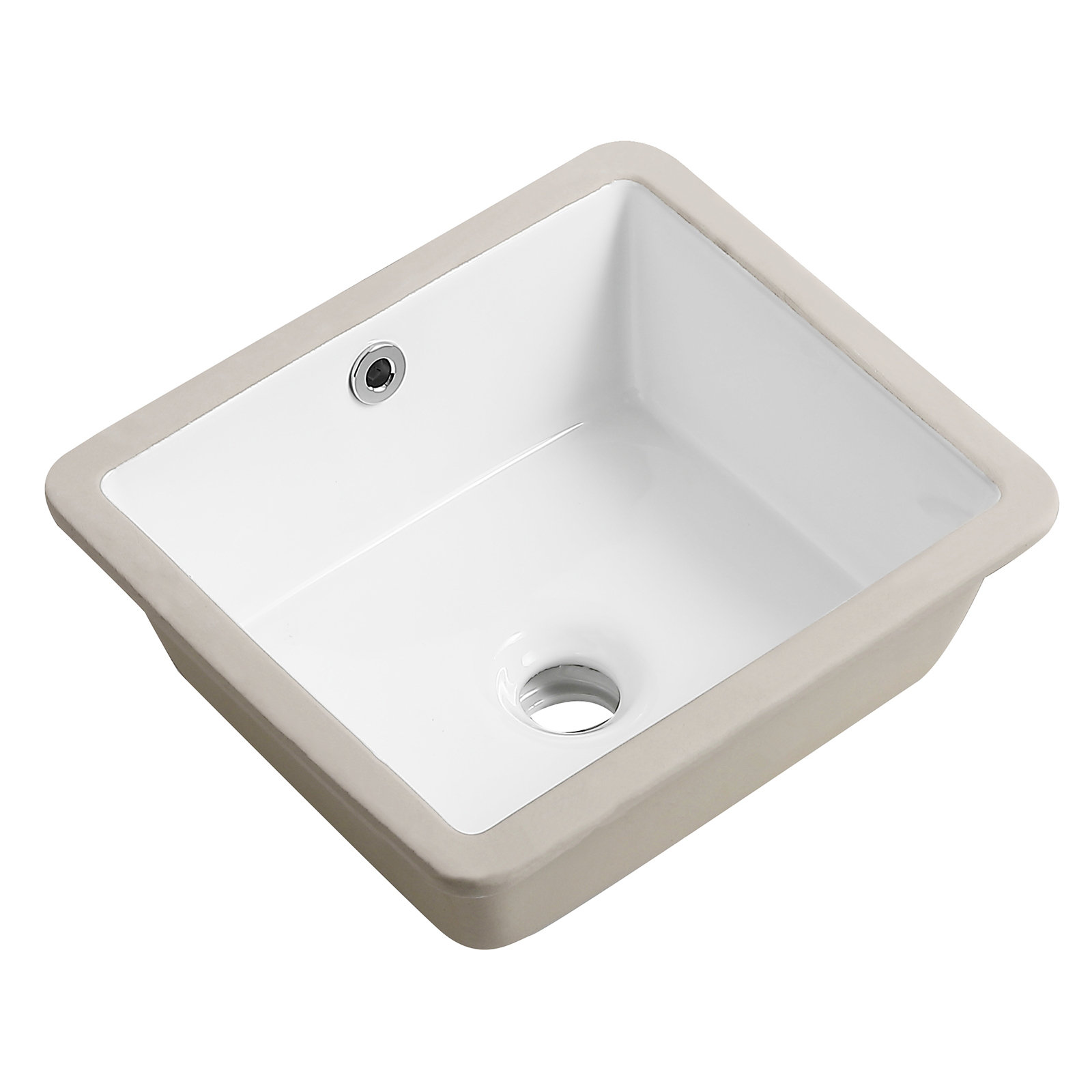 KARAMAG 14"x12.5" Undermount Bathroom Sink Rectangle Small Undermount ...
