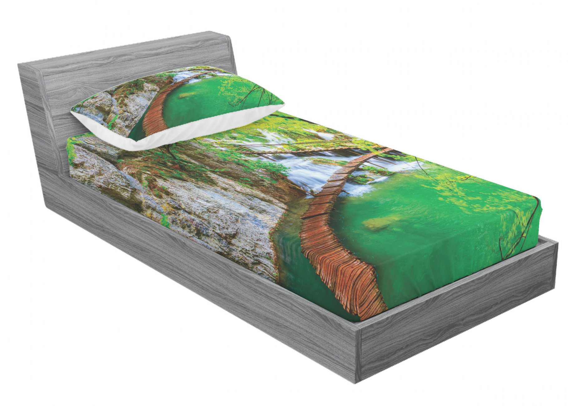 Ambesonne Waterfall Sheet Set | Wayfair