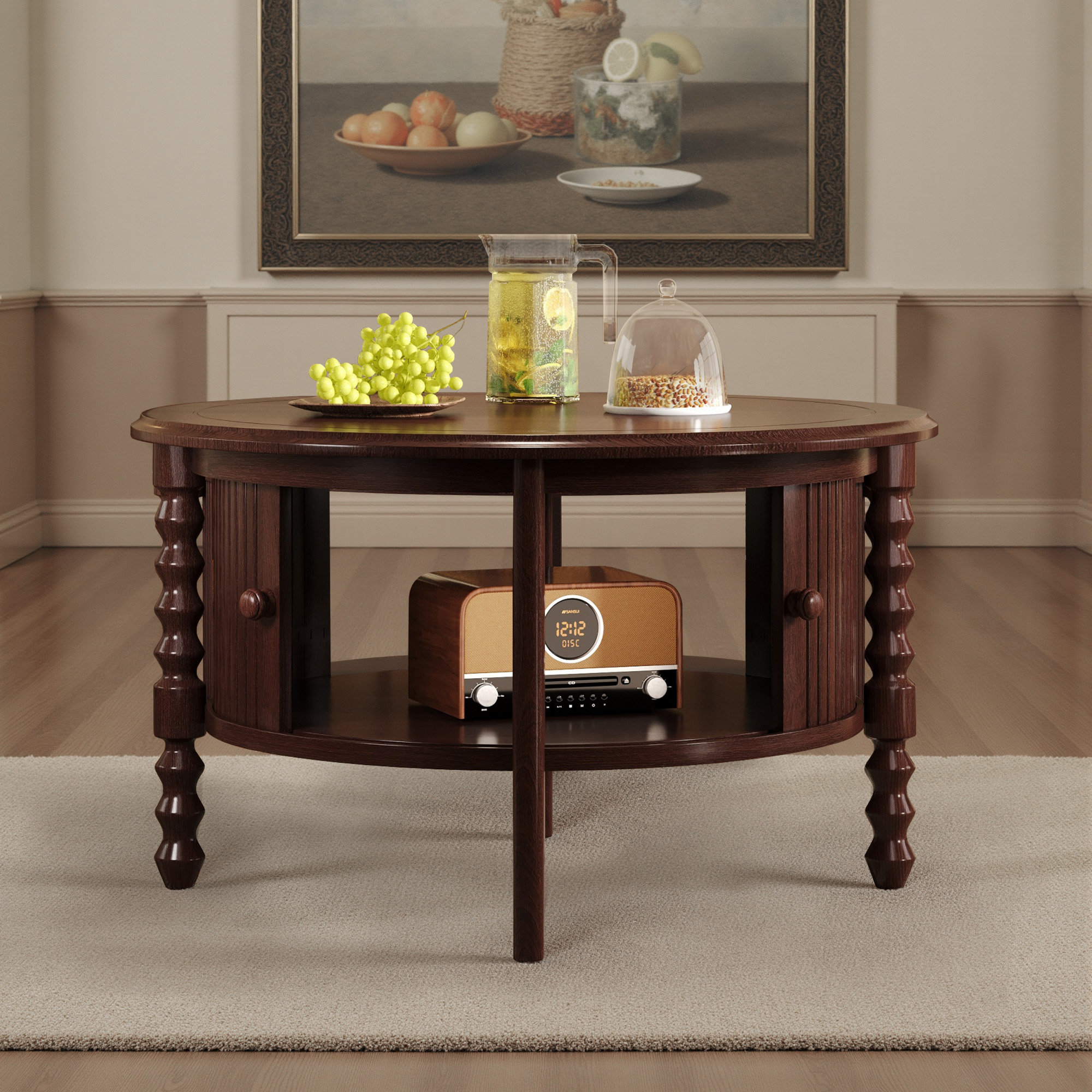 Alcott Hill® Nesting Side Table with Hidden Storage - 2-Tier End Table ...