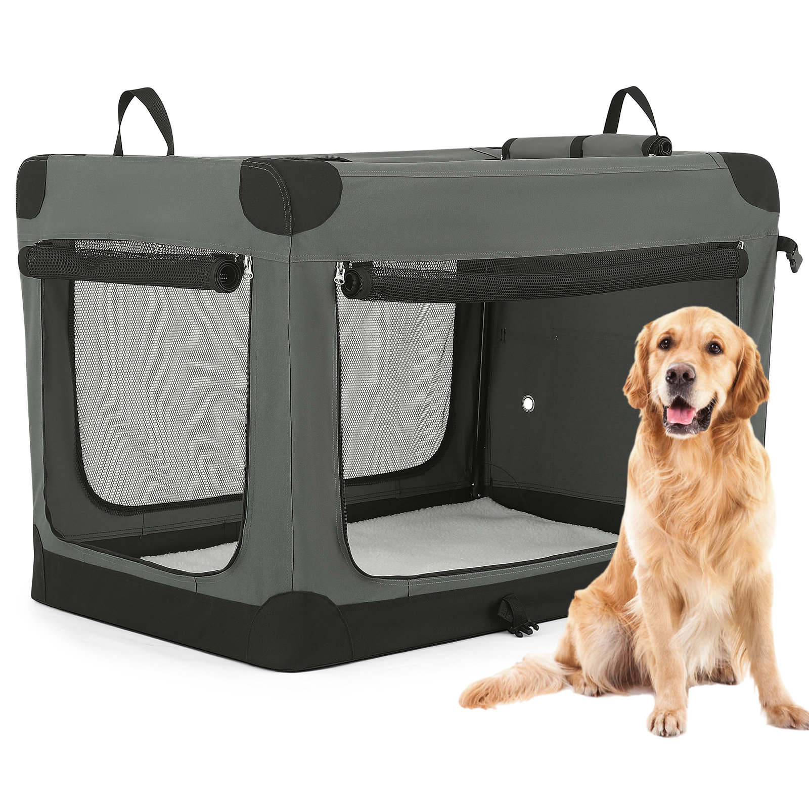 Tucker Murphy Pet™ Collapsible Pet Dog Crate With 4 Door And Steel ...