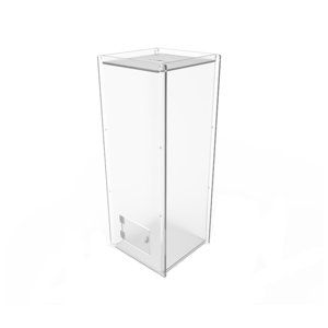 FixtureDisplays Donation Box, Clear Ghost Acrylic Floor Standing ...