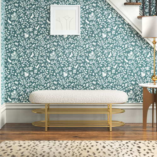 Willa Arlo Interiors Locksley Polyester Upholstered Storage Bench ...