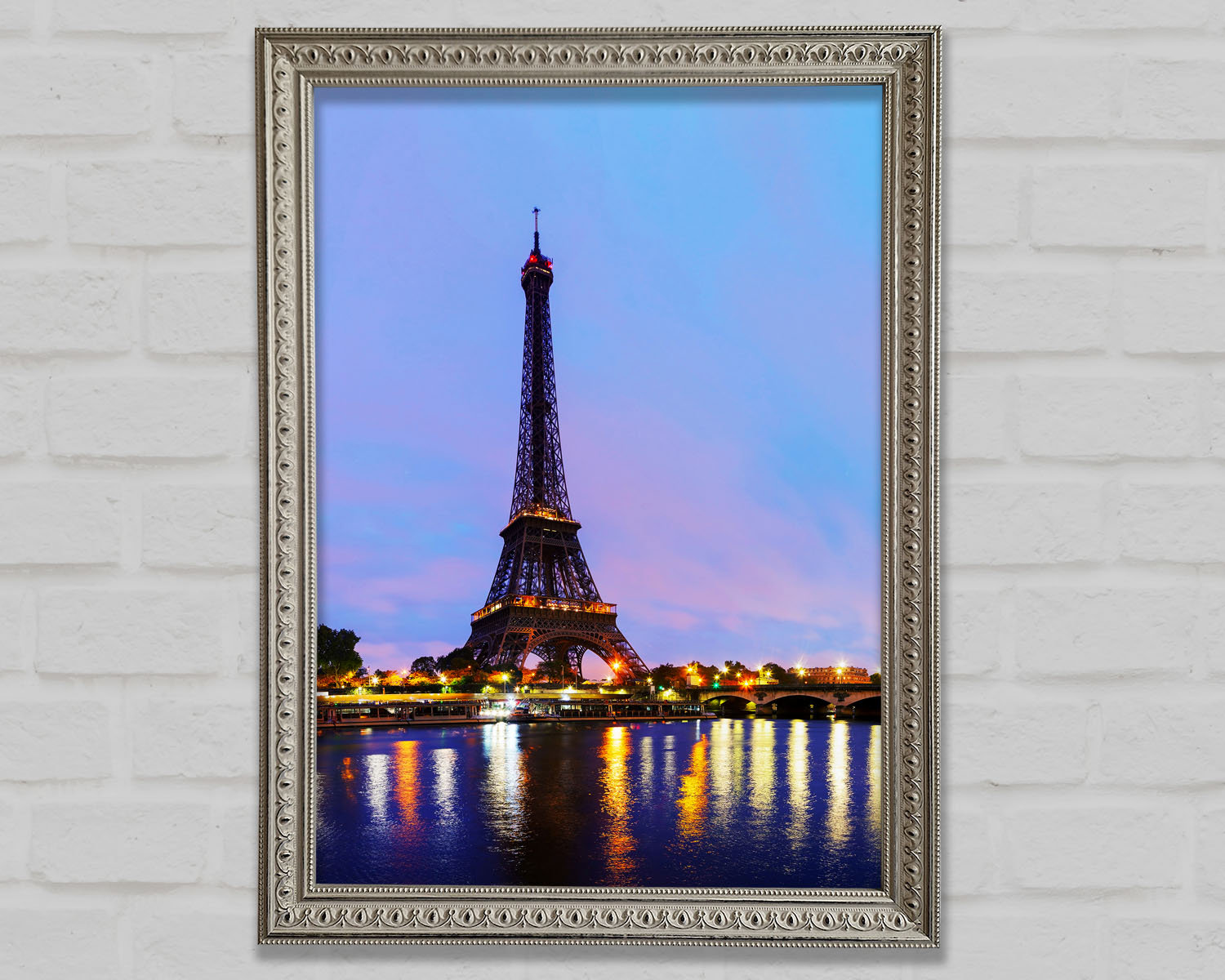 Ebern Designs Eiffel Tower Dusk - Single Picture Frame Print | Wayfair ...