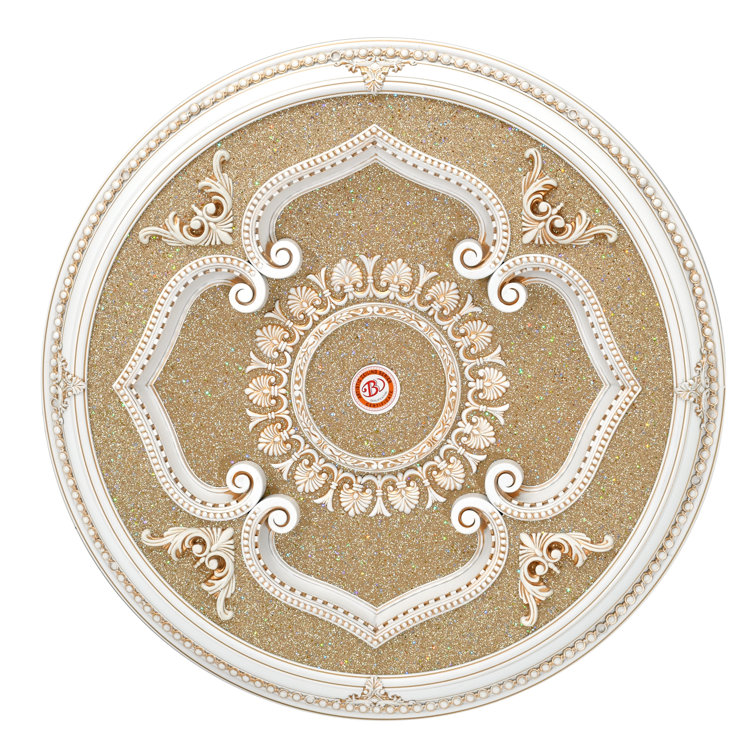 AFD Home Gold Sparkle Four Leaf Clover Round Ceiling Medallion | Wayfair