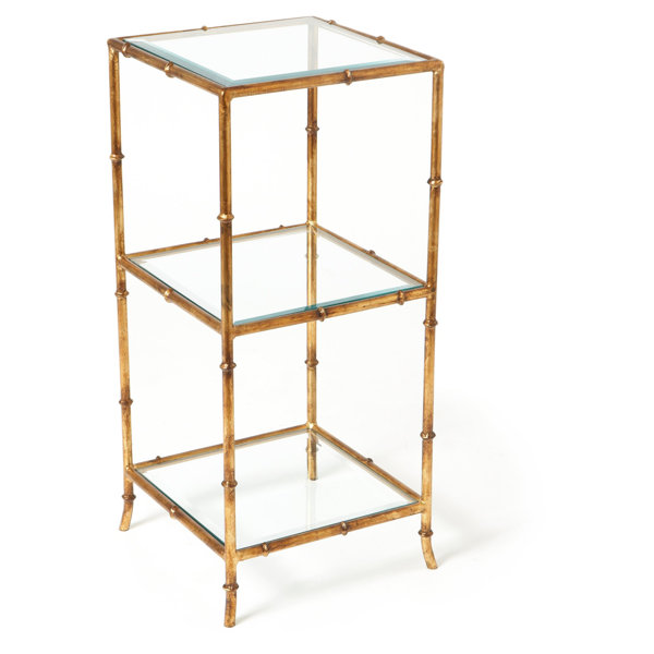 Bayou Breeze Robbie Glass Top End Table with Storage & Reviews | Wayfair