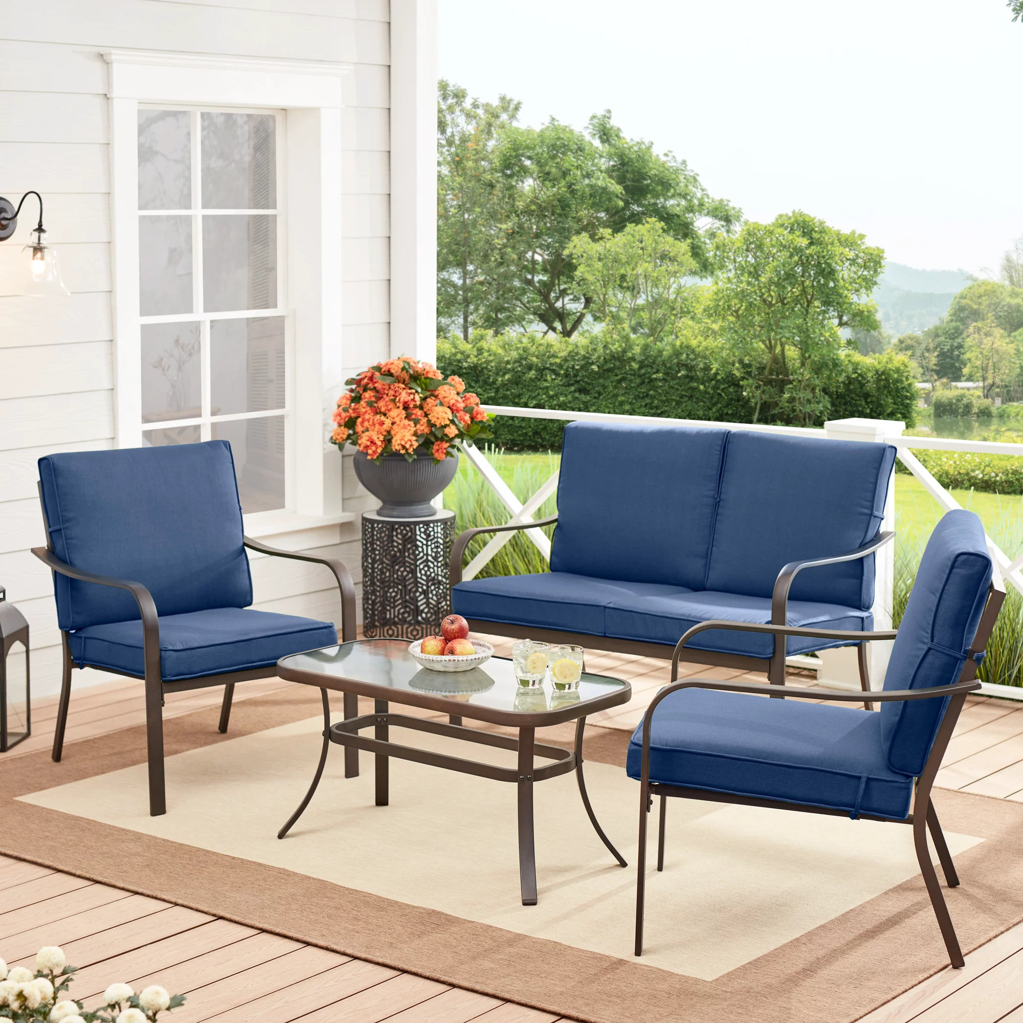 Red Barrel Studio® 4 Piece Sofa Seating Group with Cushions | Wayfair