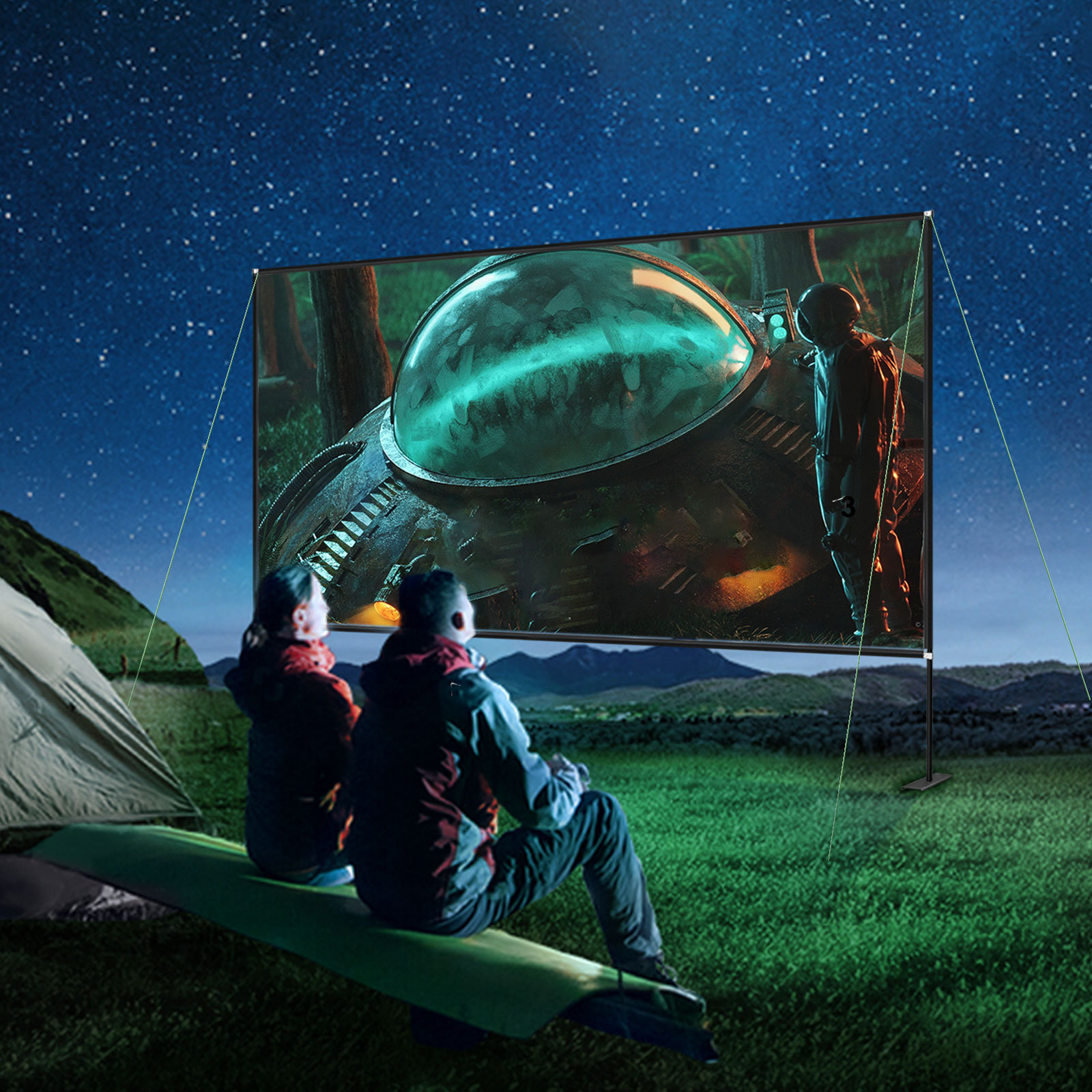 VEVOR Outdoor Portable Projector Screen Projector Screen - Wayfair Canada