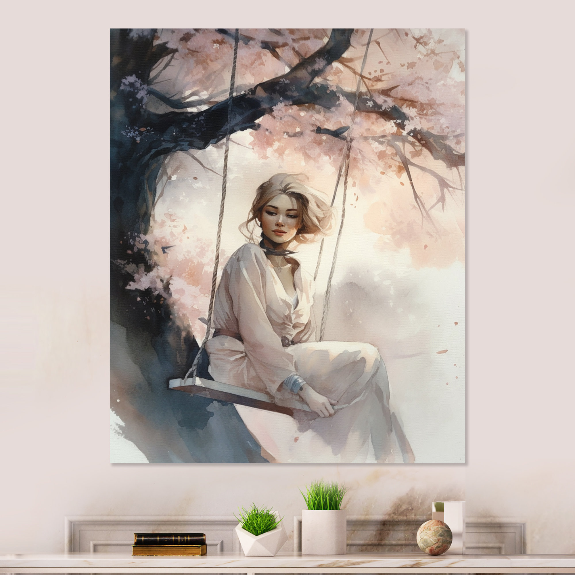House of Hampton Stunning Woman Under Willow Tree V - Fashion Woman ...