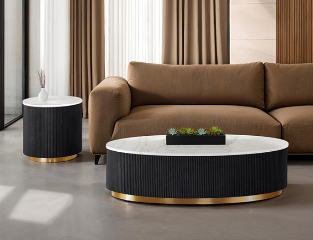Mercer41 Michael 2-piece Oval Coffee Table Set | Wayfair