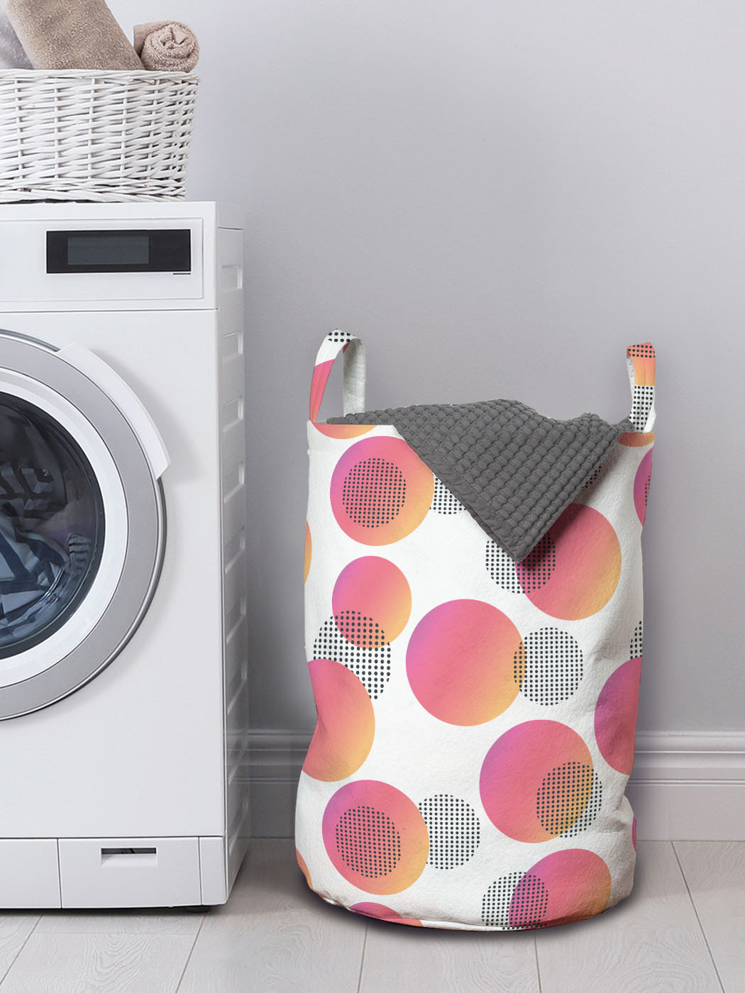 East Urban Home Modern Laundry Bag, Futuristic Memphis Design, 13" x 19 ...