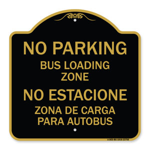 Signmission Designer Series Sign - No Parking Bus Loading Zone No ...