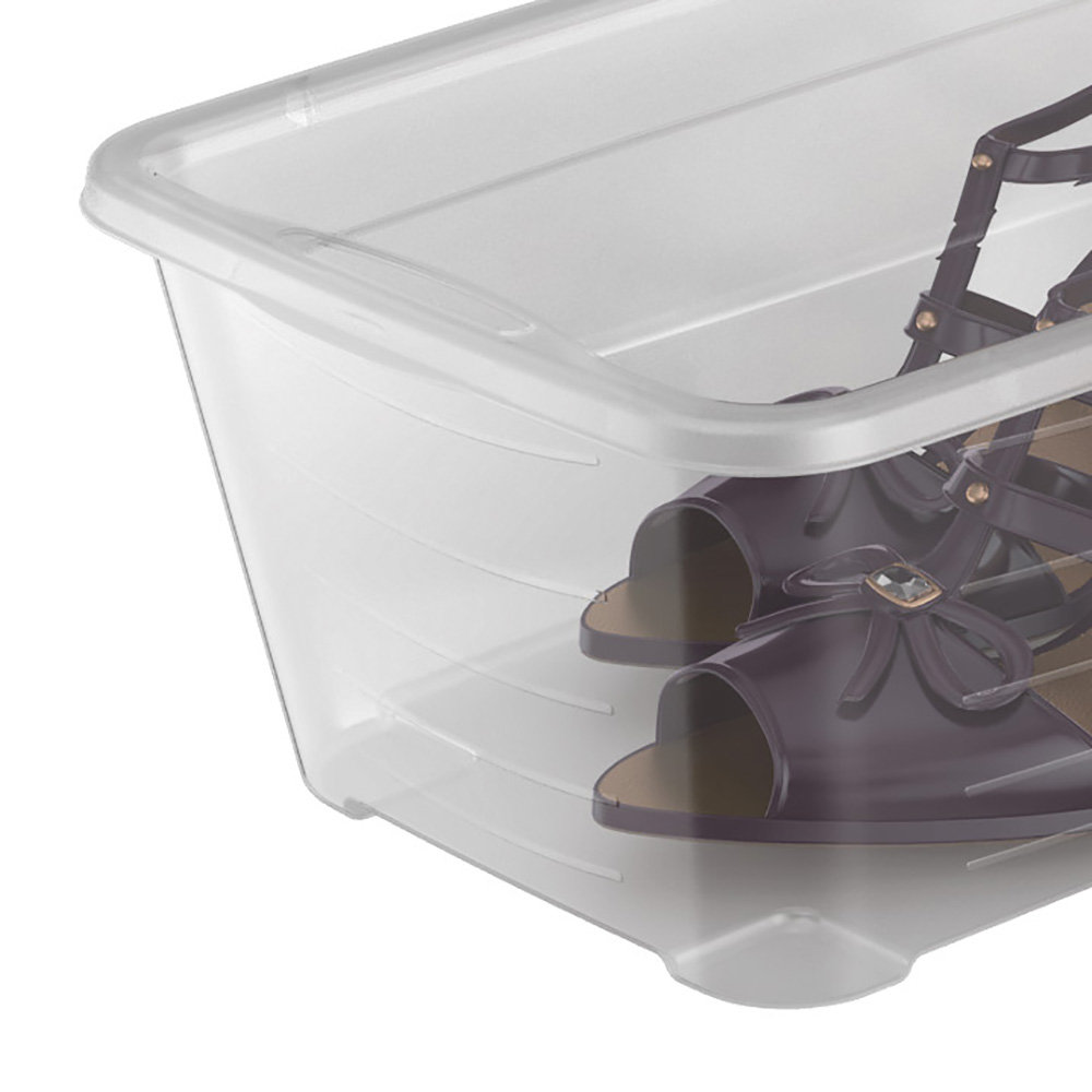Life Story 6L Shoe & Closet Storage Box Stacking Containers, Clear (160 ...