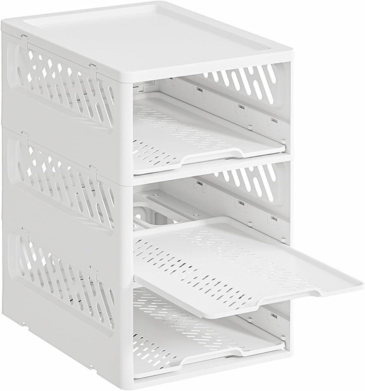 Rebrilliant Stackable Plastic Closet Organizer Box With Lid | Wayfair