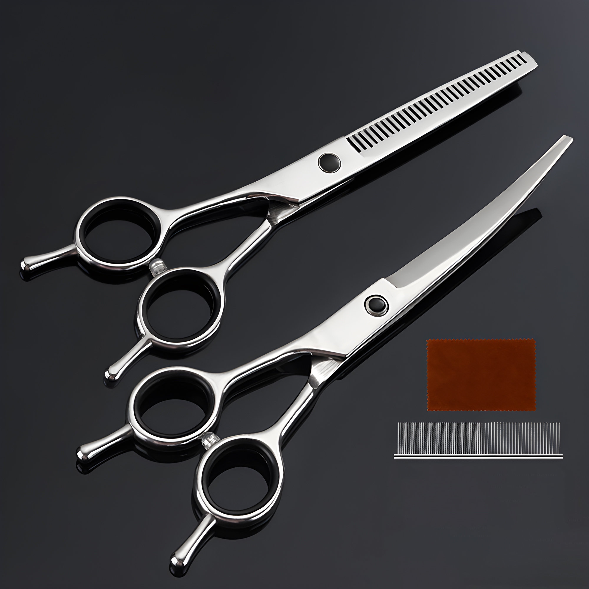 NUODA 7-Inch Double Tailed Curved Clipper And Tooth Clipper Combination ...