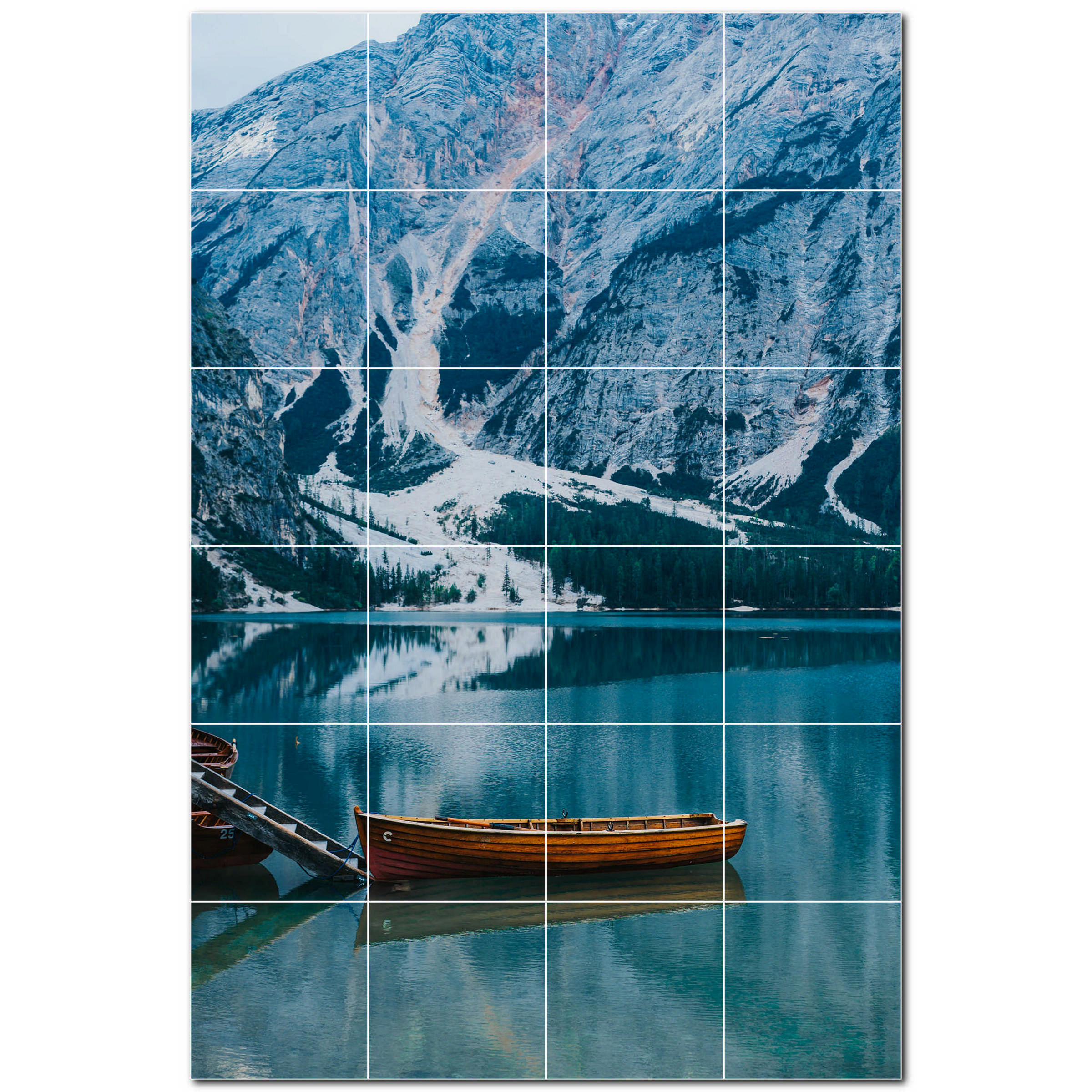 Picture-Tiles.com 32" x 48" Ceramic Boat Photo Decorative Mural Tile ...