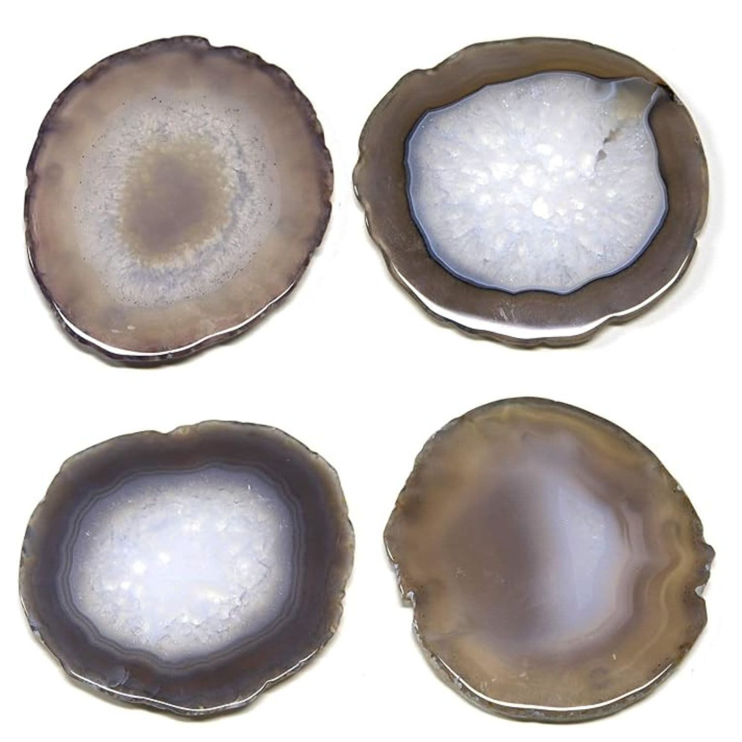 HAPIAM 4-Piece Agate Coaster Set for Drinks | Wayfair