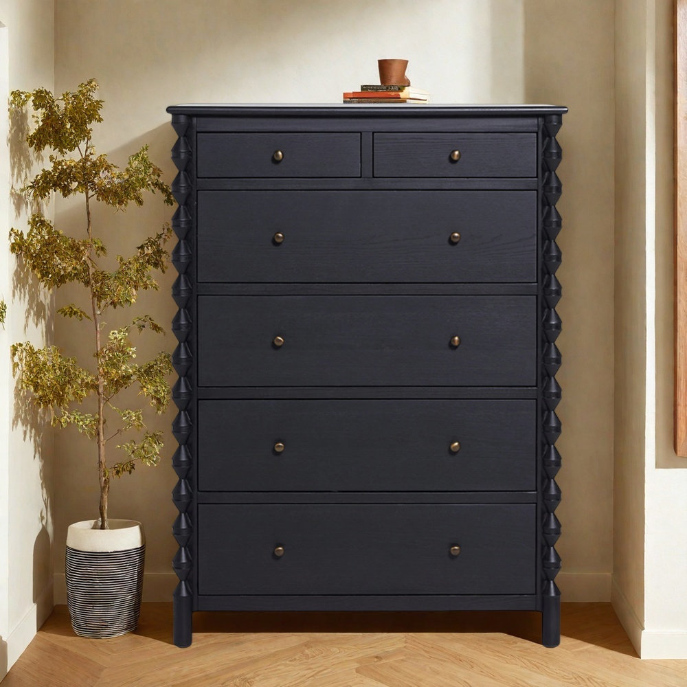 NICECABINET Retro Simple Black Wood Accent Chests | Wayfair