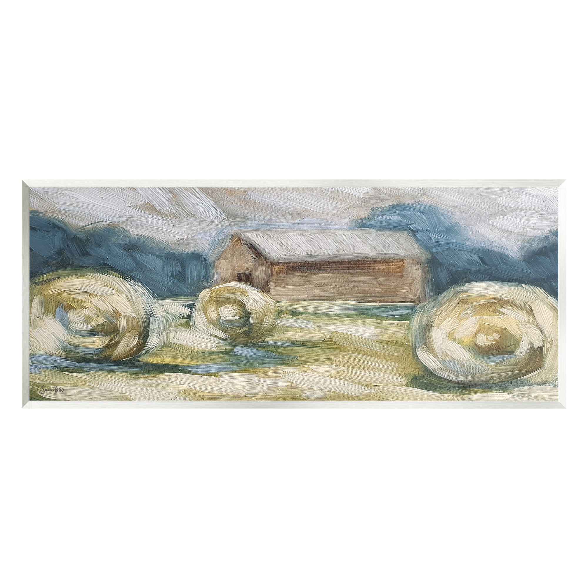 Stupell Industries Abstract Country Hay Bales by Sara G. Designs ...