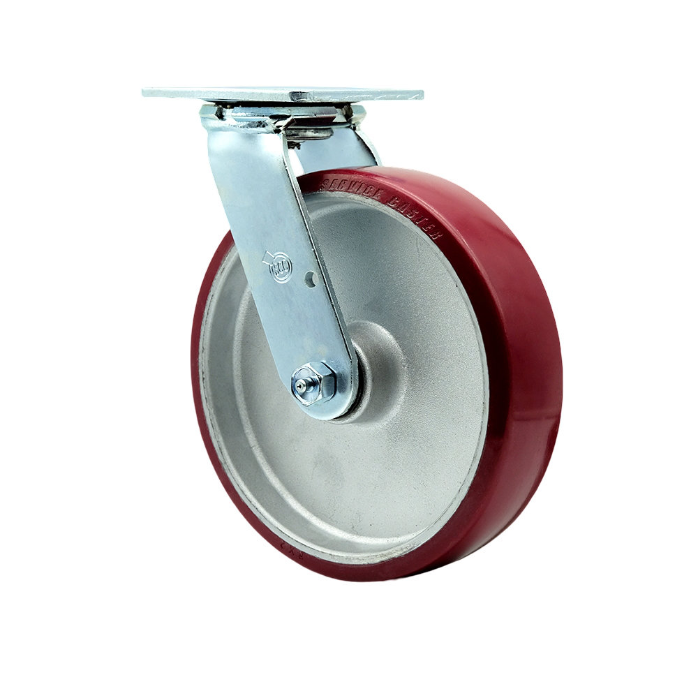 Service Caster Poly on Aluminum Wheel Swivel Caster with Roller Bearing ...