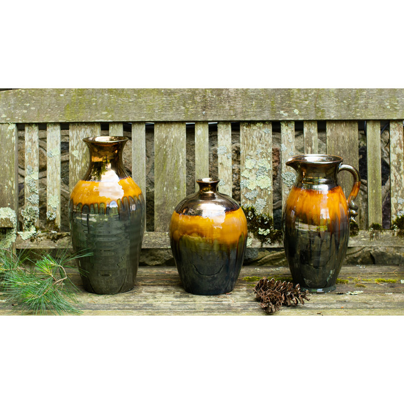 Euro Ceramica Patina Sienna Flared Shoulder Vase | Wayfair