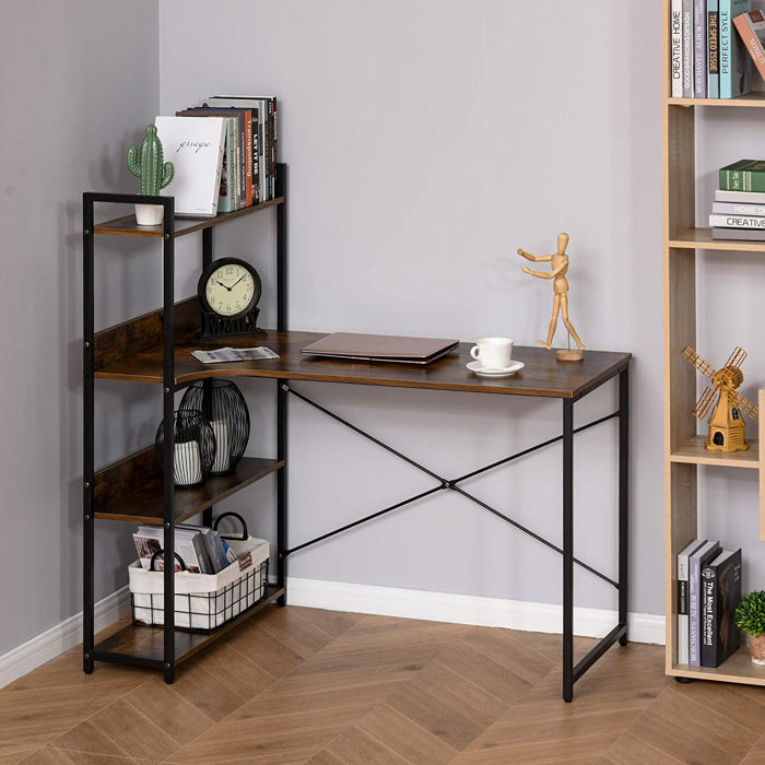 Hashtag Home Crandon Metal Base Writing Desk & Reviews | Wayfair.co.uk