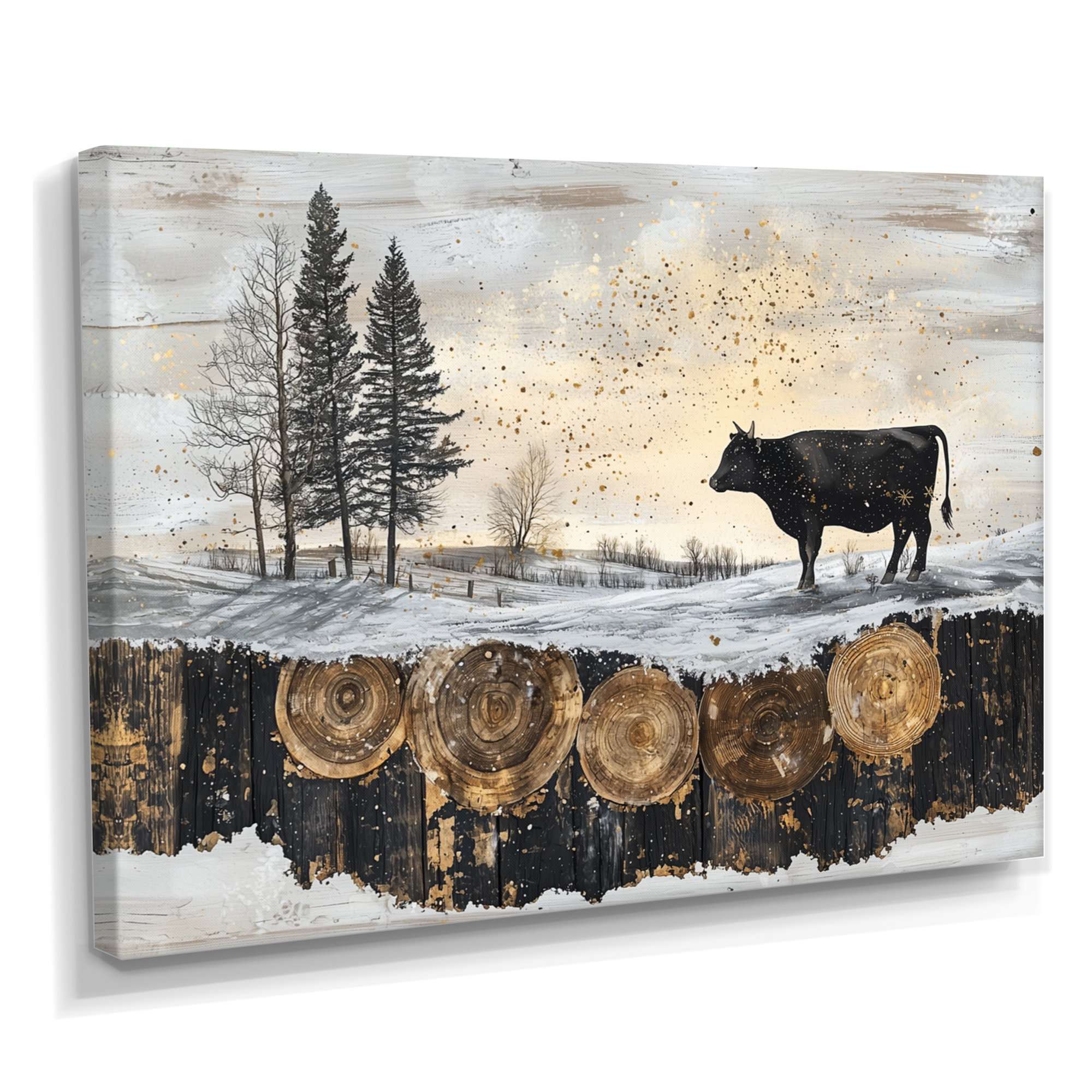 August Grove® Dropati Cow Into A Bold Farm Landscape III - Farm Canvas ...