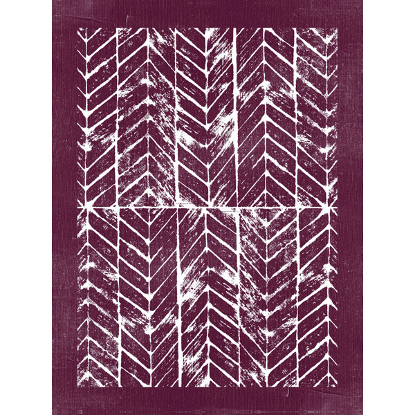 Union Rustic " Maroon Chevron Pattern " | Wayfair
