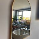 Wade Logan® Brazee Arch Wall Mirror Metal Bathroom Vanity Accent Mirror ...