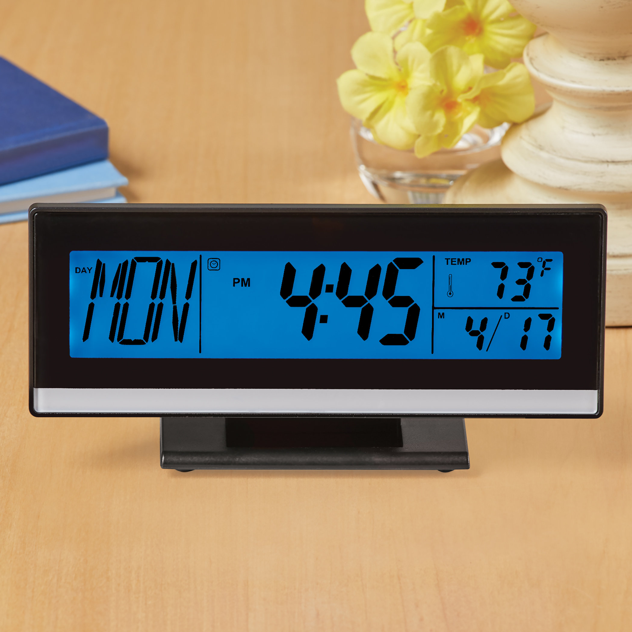 Ivy Bronx Digital Electric Alarm Tabletop Clock in Grey - Wayfair Canada