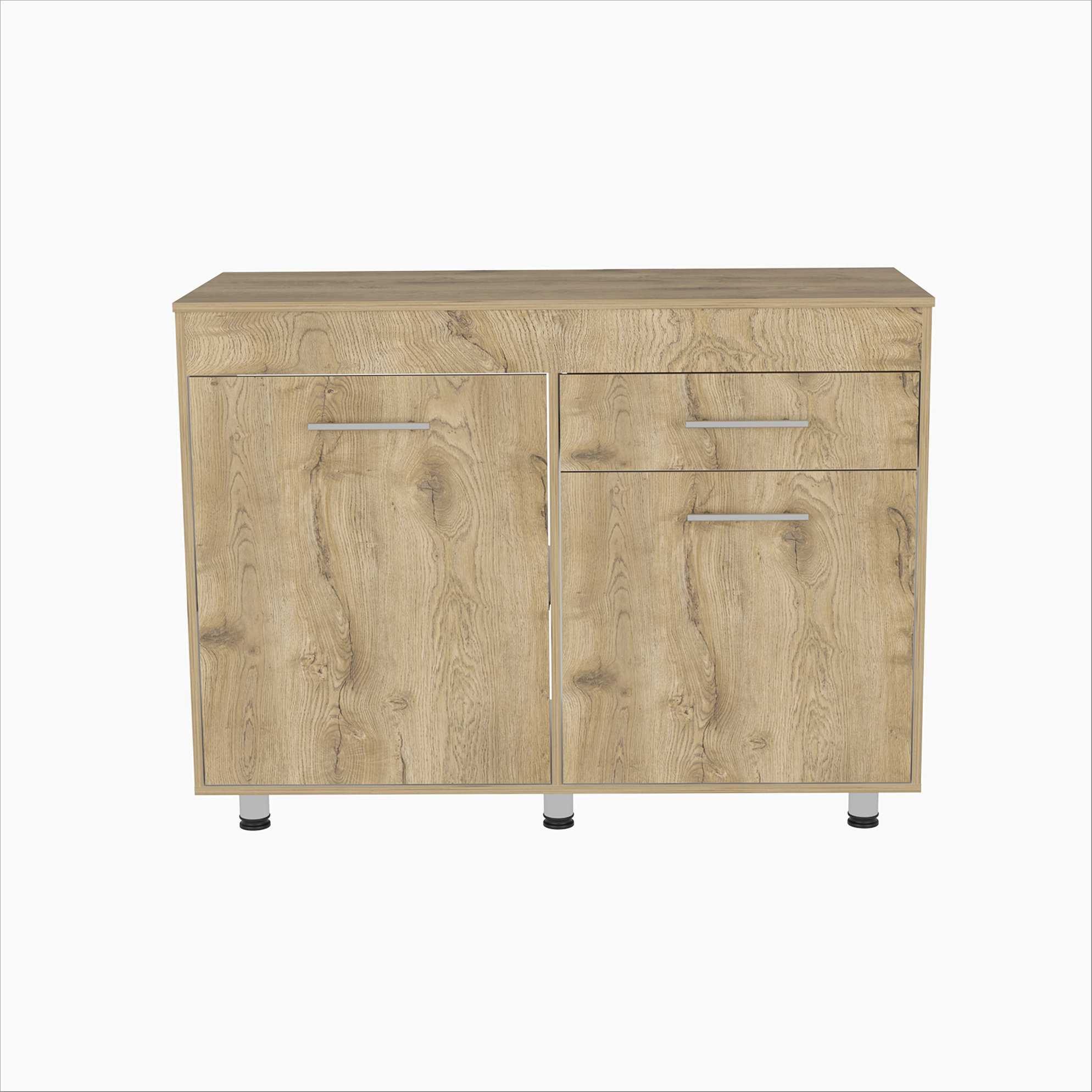 Loon Peak® Orion Utility Base Cabinet, One Drawer, Double Door -White ...