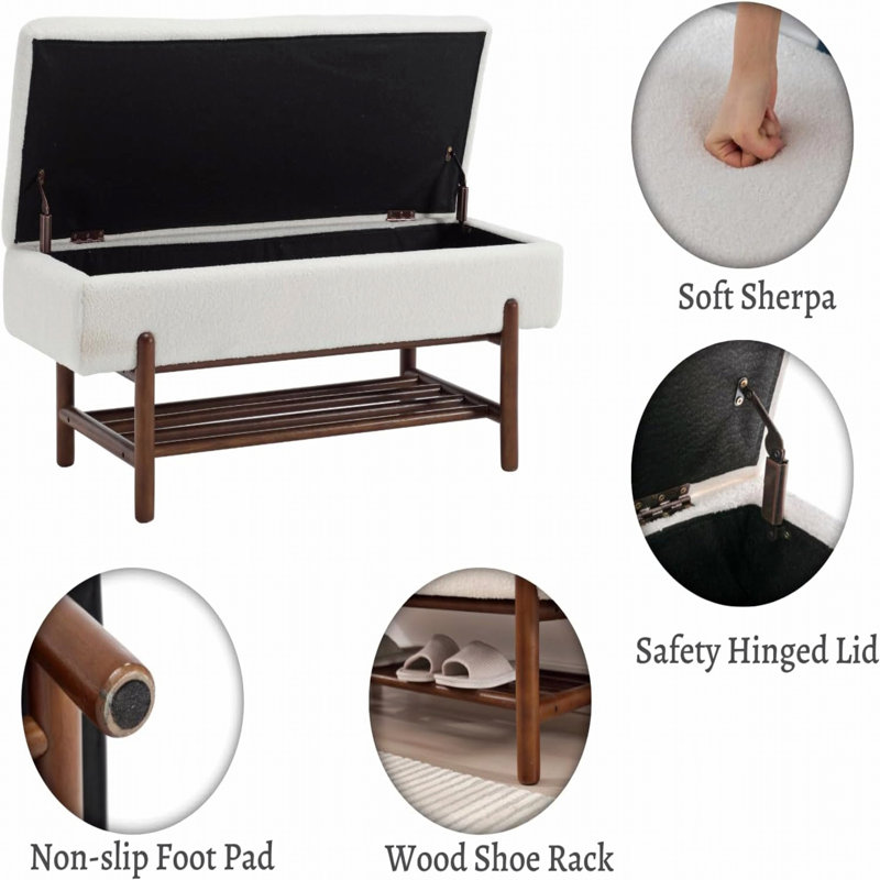 Hivost Seating And Wood Shoe Rack Long Entryway Bench | Wayfair