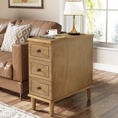 Bayou Breeze Bryoni 3 Drawer Solid Wood End Table & Reviews | Wayfair