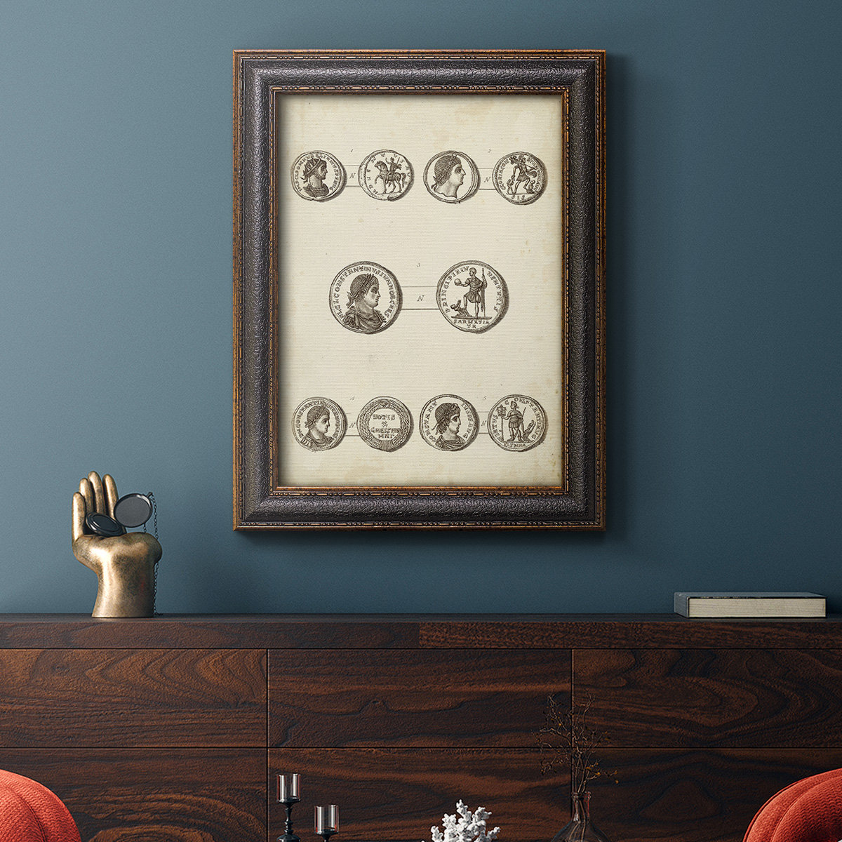 Winston Porter Antique Roman Coins V - Picture Frame Print on Canvas ...