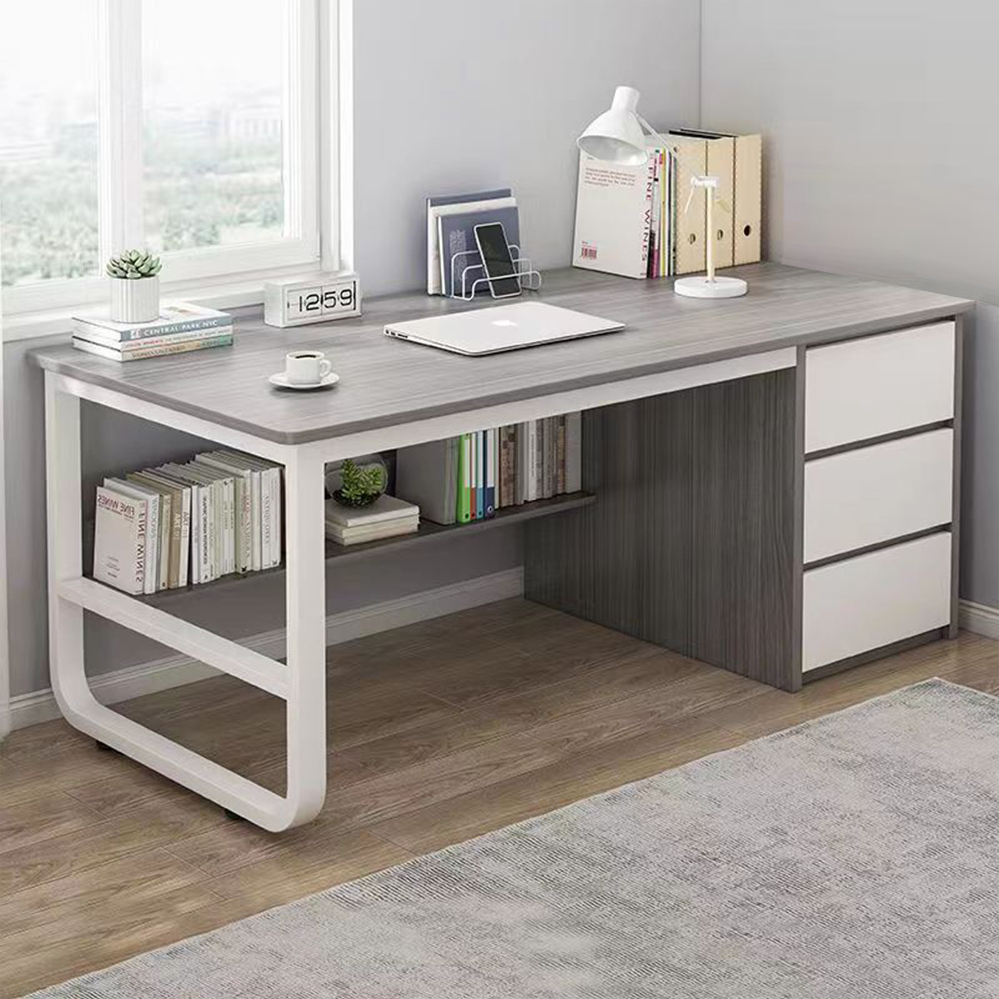 Hokku Designs Dehosse 55.05'' W Rectangle Computer Desk & Reviews ...