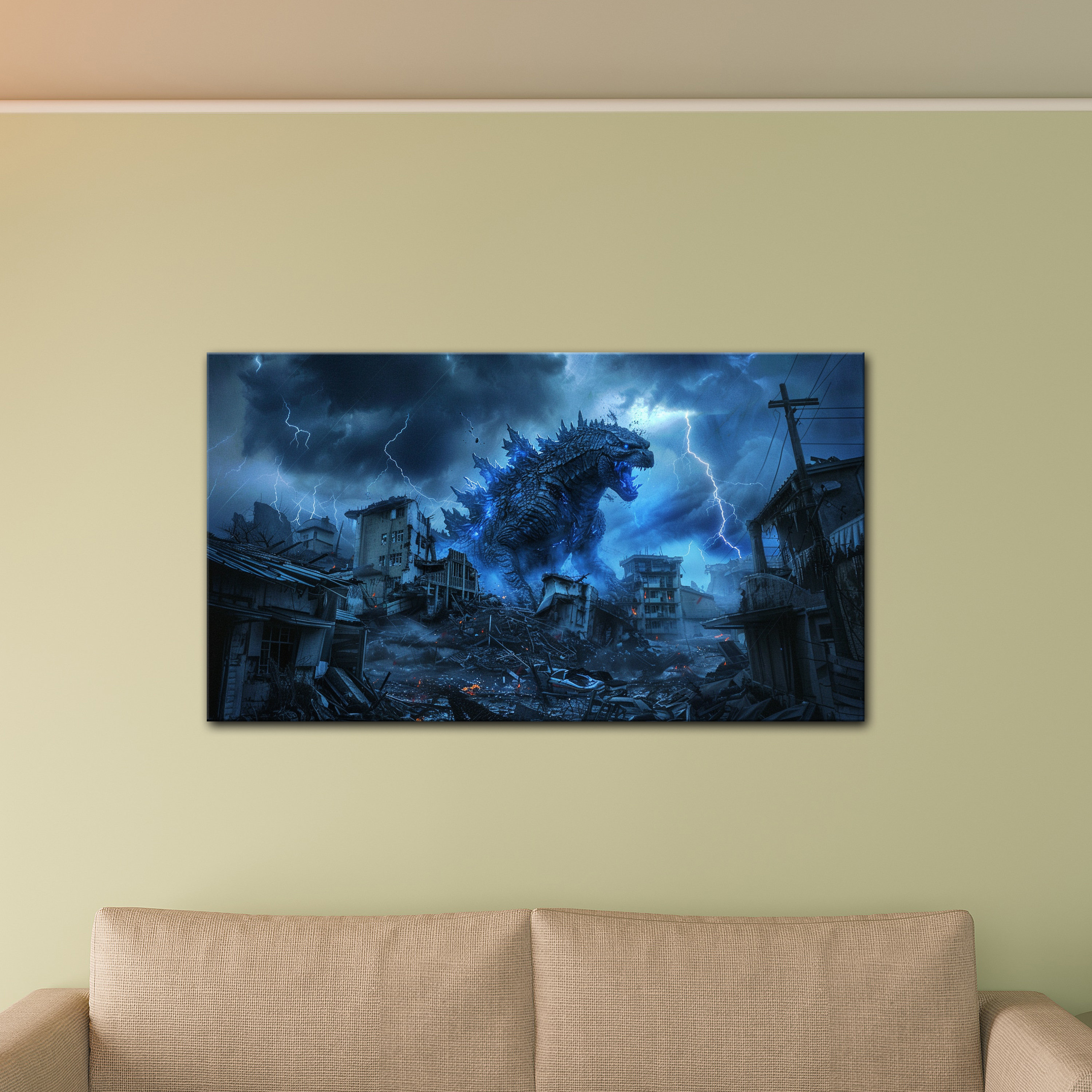 A Home Ice Blue Apocalypse: Godzilla in the Ruins (customizable) by ...